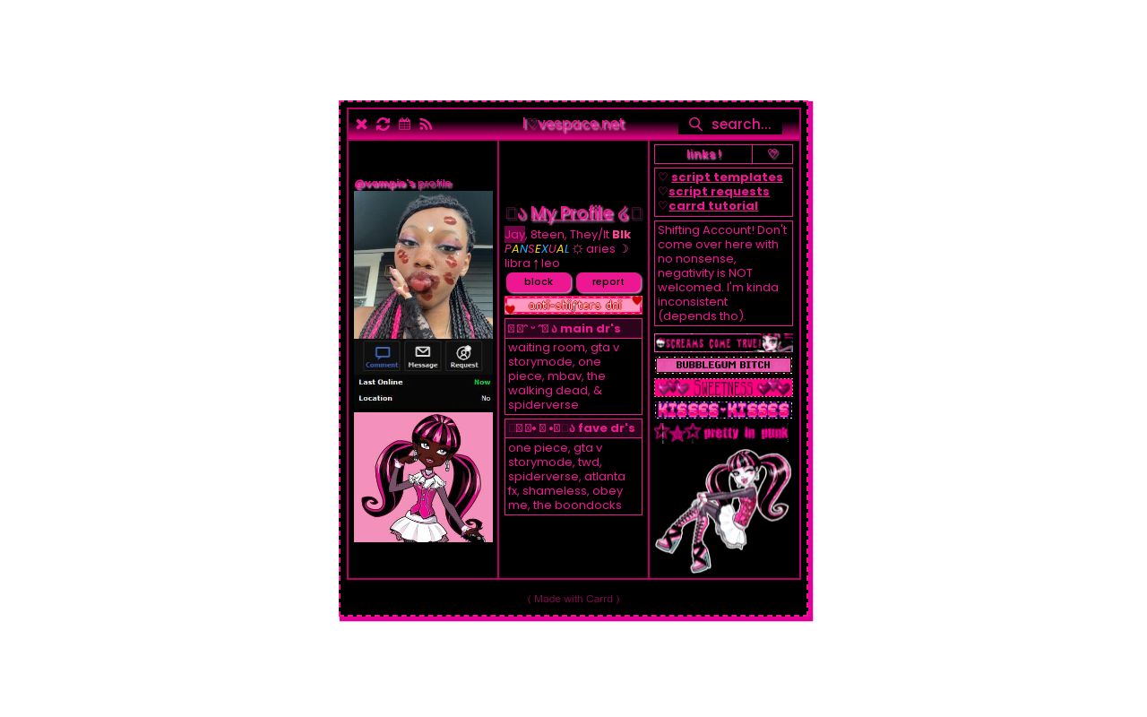 vampieshiftz's carrd